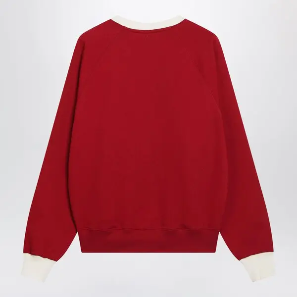 AMI Paris De Coeur Sweatshirt /ivory - Red