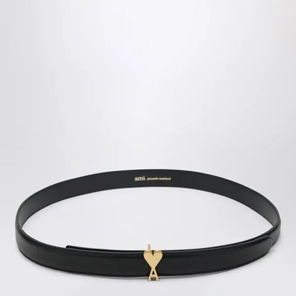 AMI Paris De Cå“ur Belt In Calfskin - Black
