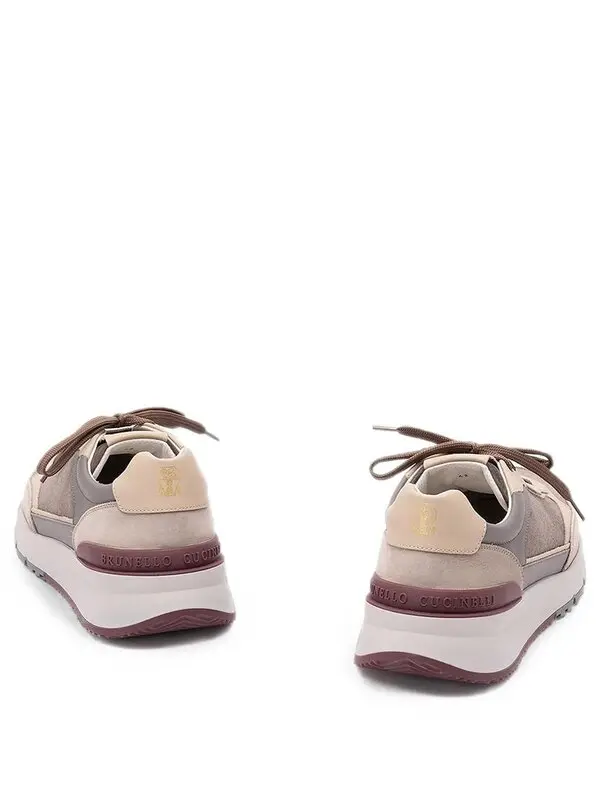 Brunello Cucinelli Runners In Nabuk E Camoscio - Gray