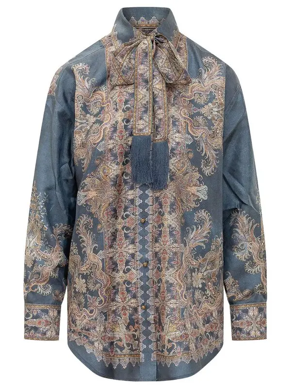Zimmermann Camicia Valiant In Seta Paisley