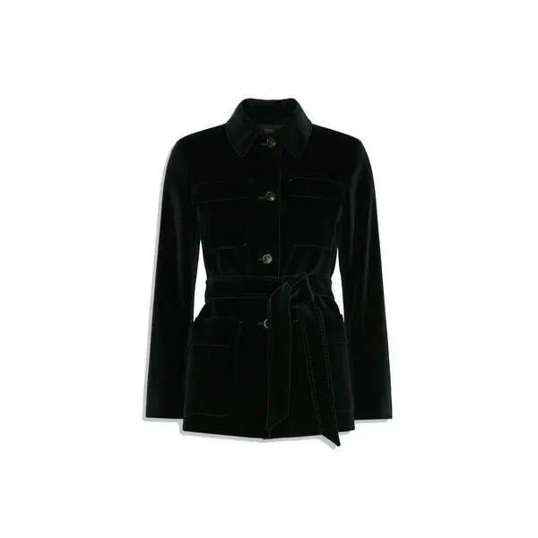 Max Mara Velvet Crusca Jacket - Black