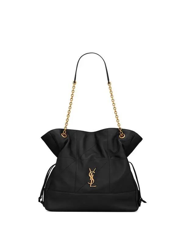 Saint Laurent Jamie Shopping In Lambskin - Black