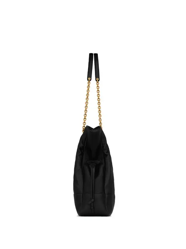 Saint Laurent Jamie Shopping In Lambskin - Black