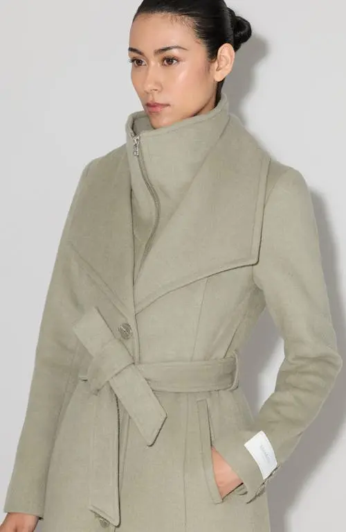 Soia & Kyo Ilana Wool Blend Coat With Removable Bib