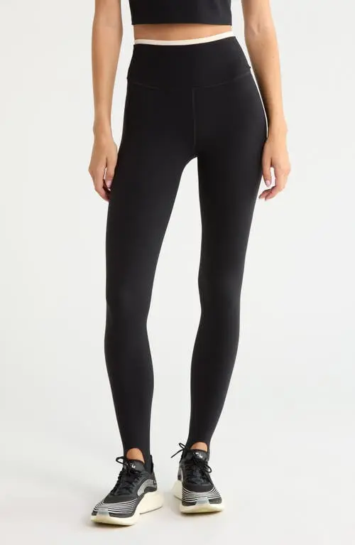 Splits59 River High Waist Airweight Stirrup Leggings - Black/creme