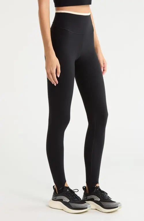 Splits59 River High Waist Airweight Stirrup Leggings - Black/creme