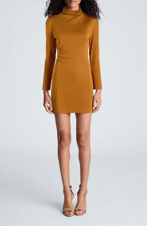KENNETH COLE COLLECTION Pin Detail Long Sleeve Minidress - Maple