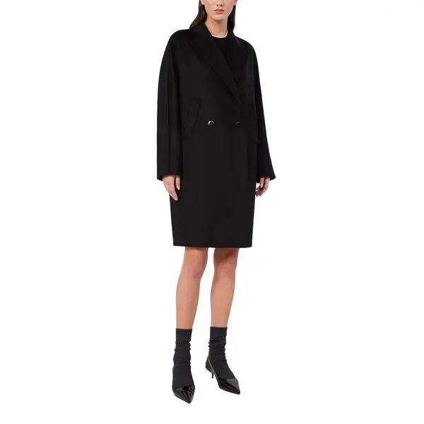 Max Mara Mastro Wool Coat - Black