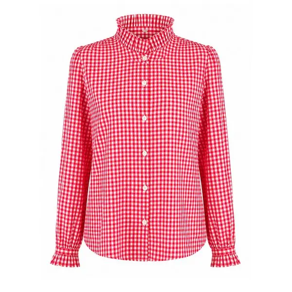 LUELLA FASHION Carron Cotton Blouse Gingham Pattern