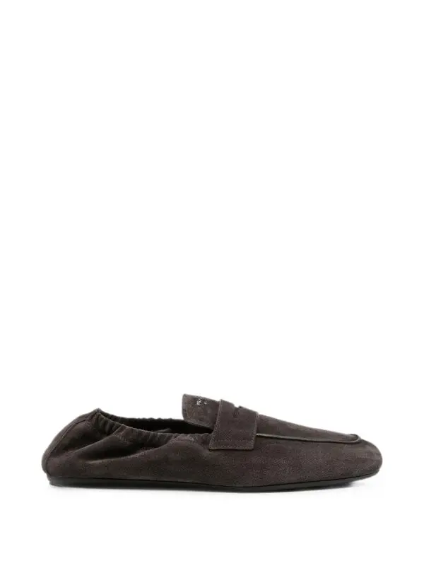Prada Shuffle Leather Loafers - Brown