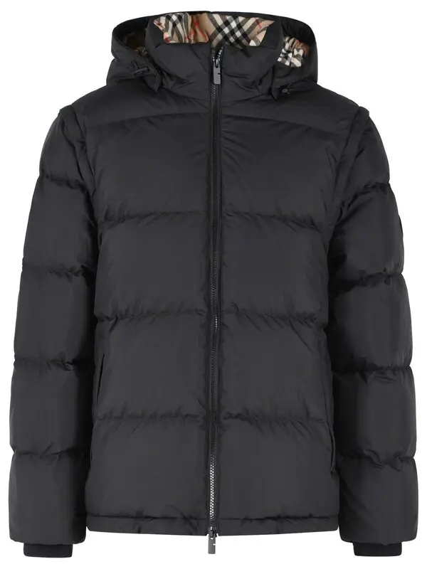 Burberry Bideford' Nylon Down Jacket - Black
