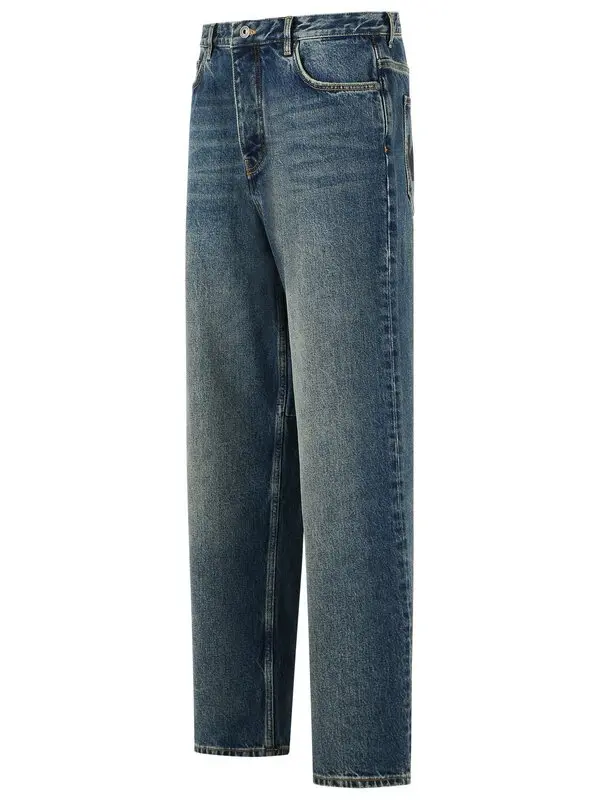 Off-White Half Arrow Tapered' Cotton Jeans - Blue