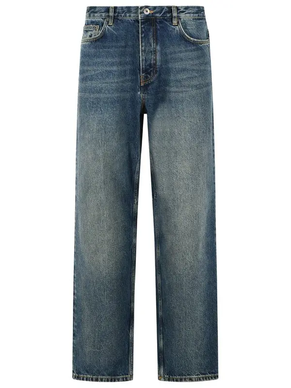Off-White Half Arrow Tapered' Cotton Jeans - Blue