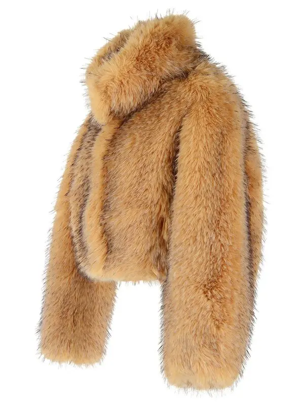 ROTATE BY BIRGER CHRISTENSEN Beige Faux Fur Jacket - Cream