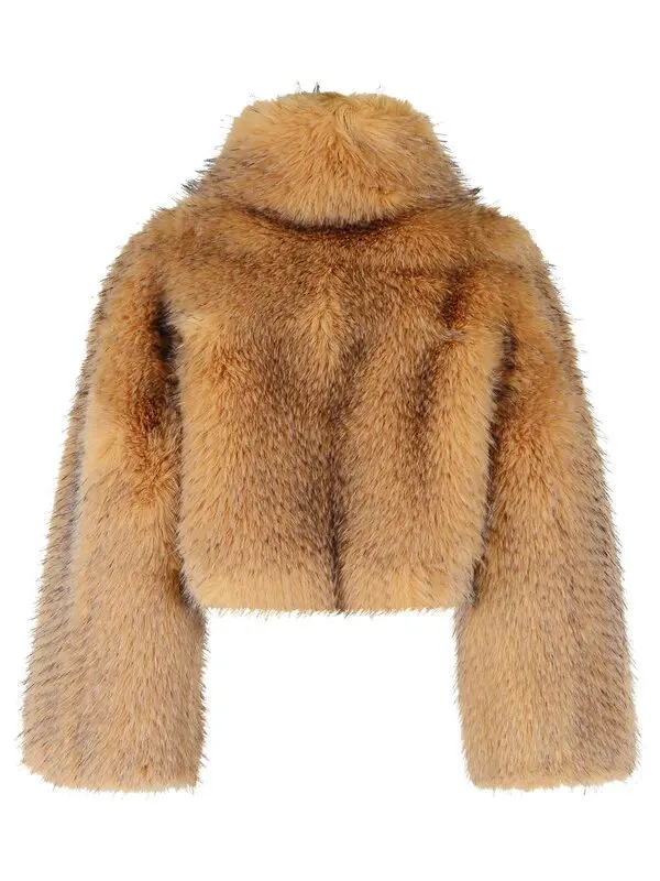ROTATE BY BIRGER CHRISTENSEN Beige Faux Fur Jacket - Cream