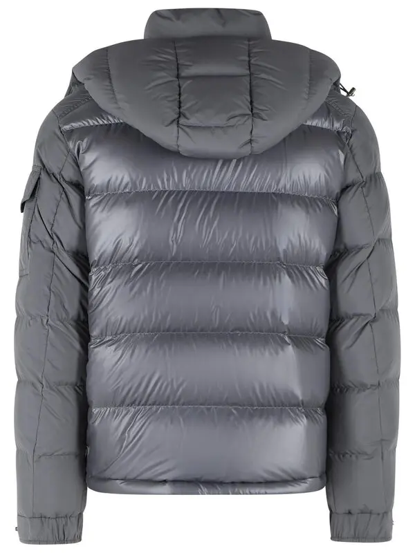 Moncler Maya' Grey Polyester Short Down Jacket