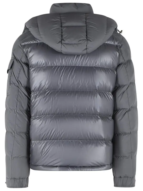 Moncler Maya' Grey Polyester Short Down Jacket - Gray