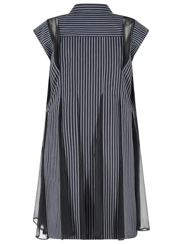 Sacai Navy Cotton Blend Dress