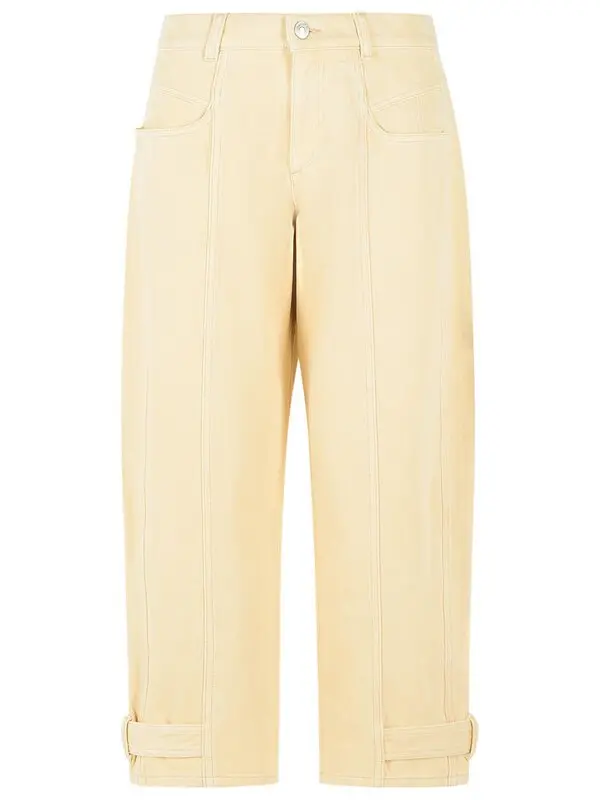 Isabel Marant Étoile Leja' Beige Cotton Jeans