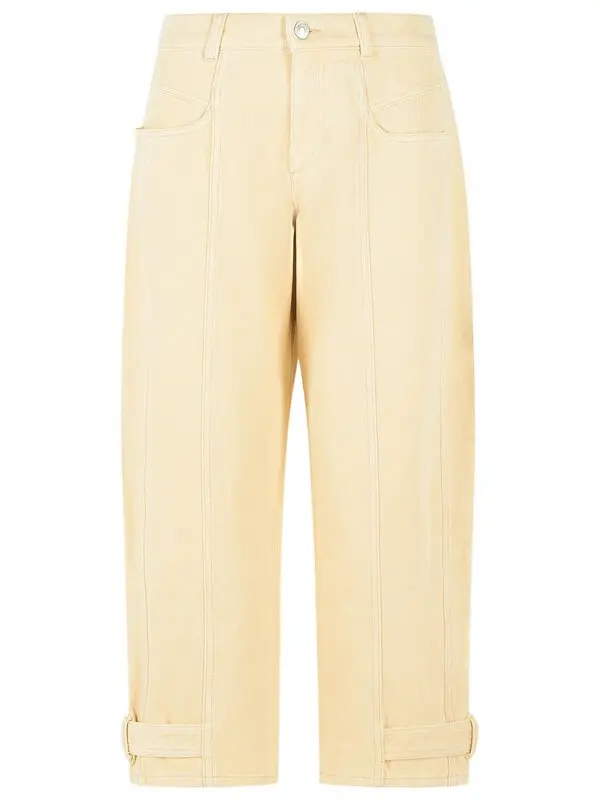 Isabel Marant Étoile Leja' Beige Cotton Jeans - Cream