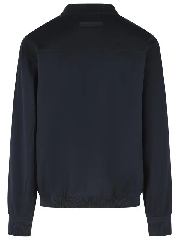 Zegna Oasi' Navy Cashmere Bomber Jacket