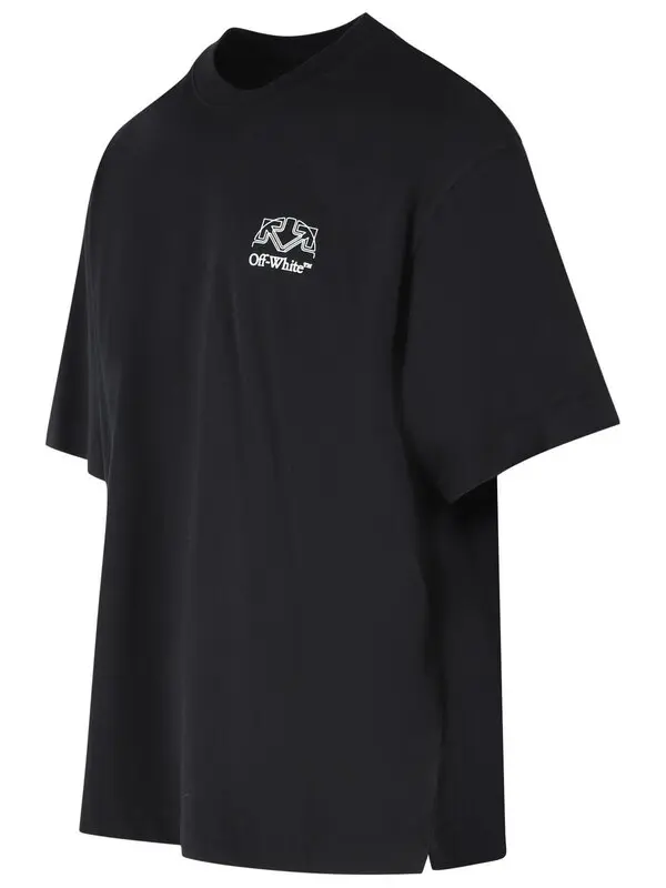 Off-White Offline Half Arrow' Cotton T-shirt - Black