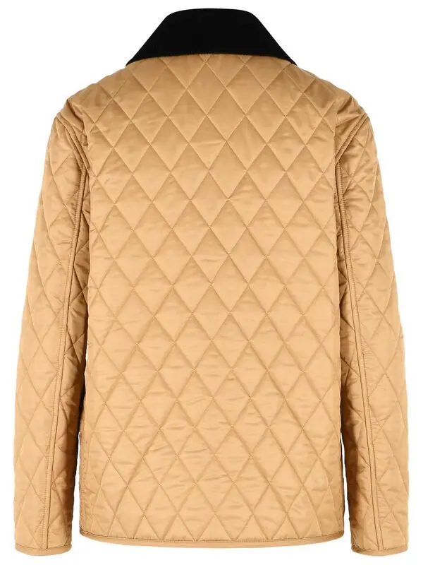 Burberry Dranefeld' Quilted Country Jacket In 'camel' Polyester