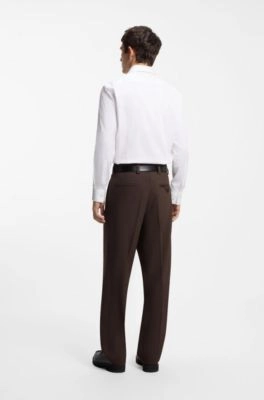 Hugo Slim-fit Cotton Shirt With A Concealed Placket