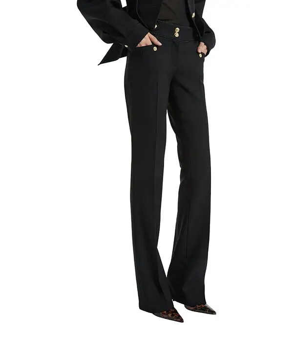 Balmain Pleated Wool Gabardine Trousers