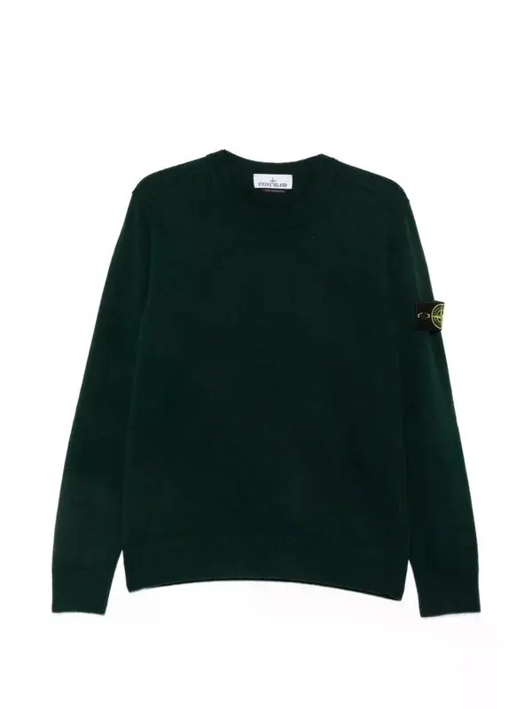 Stone Island Logo-patch Sweater - Green