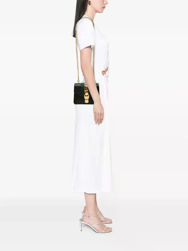 Gucci 2000-2015 Mini Calfskin Web Sylvie Chain Satchel