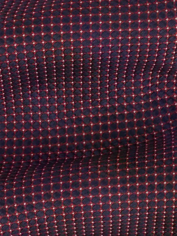 Boggi Milano Tie Jacquard Geometric Motif Silk - Red