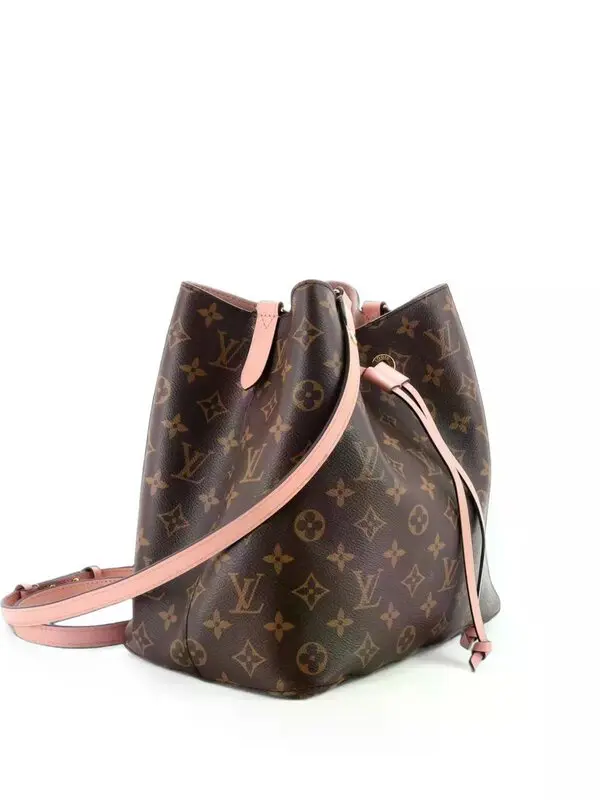 LOUIS VUITTON Neonoe Handbag Monogram Canvas With Leather Mm Bucket Bag - Brown