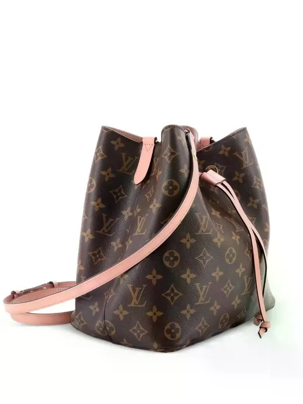 LOUIS VUITTON Neonoe Handbag Monogram Canvas With Leather Mm Bucket Bag - Brown