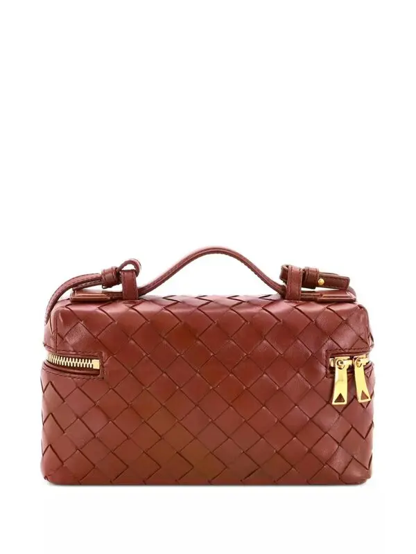 Bottega Veneta Bang Bang Vanity Case Intrecciato Leather Crossbody Bag - Brown