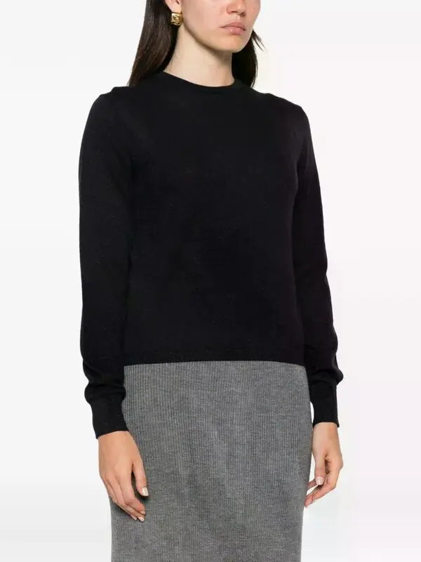 Eleventy Metallic-thread Crew-neck Sweater