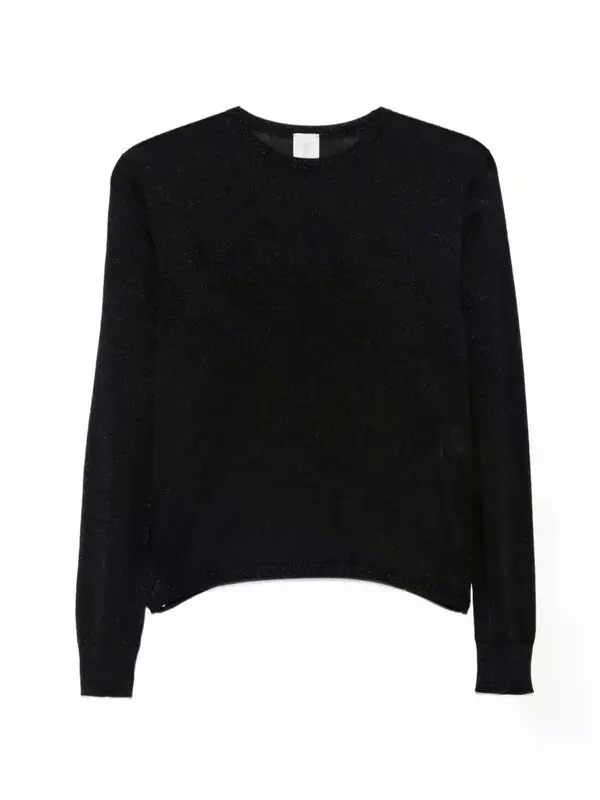 Eleventy Metallic-thread Crew-neck Sweater