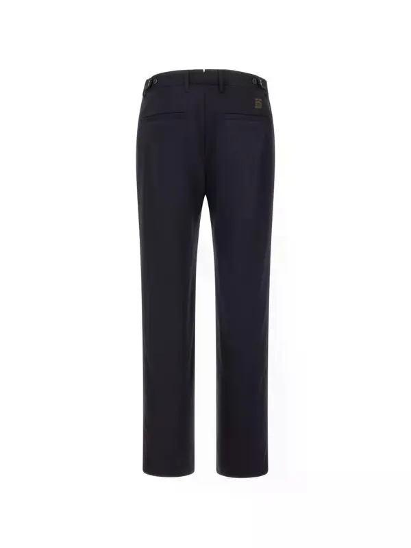 Incotex Pleated Logo-detail Trousers