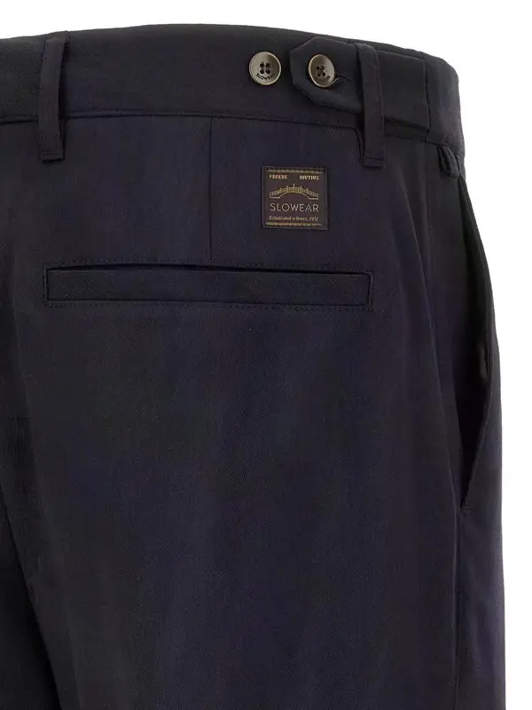 Incotex Pleated Logo-detail Trousers