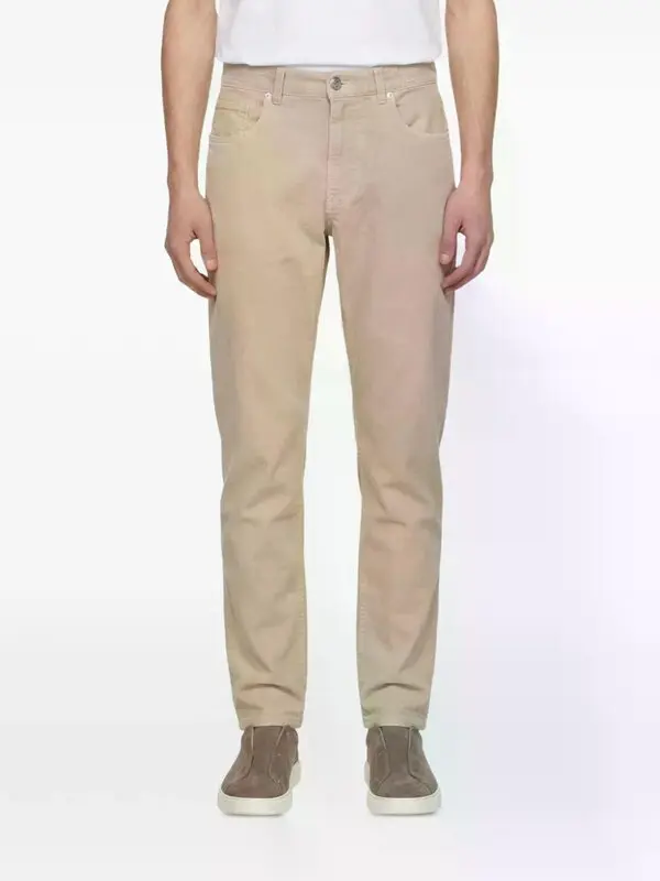 Eleventy Straight-leg Five-pocket Trousers - Neutrals
