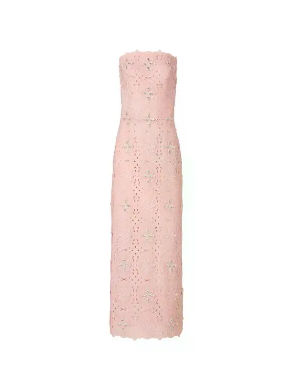 Costarellos Renelle Crystal-embellished Lace Midi Dress