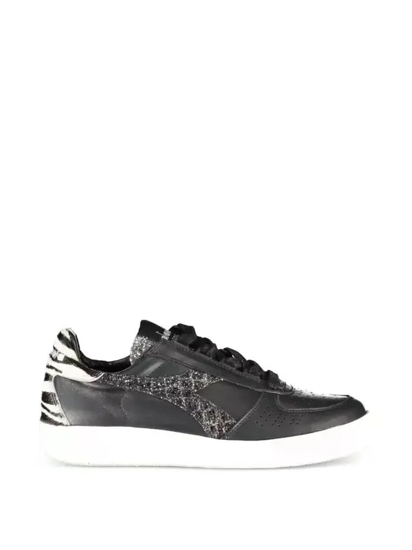 DIADORA Glitter-logo Zebra-print Sneakers
