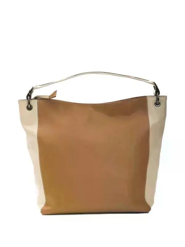 POMPEI DONATELLA Donatella Two-tone Leather Tote Bag