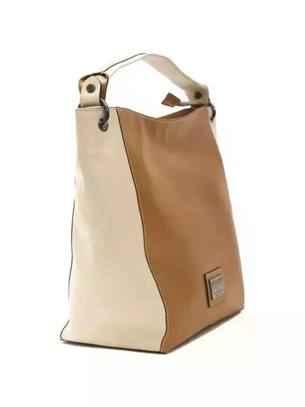 POMPEI DONATELLA Donatella Two-tone Leather Tote Bag