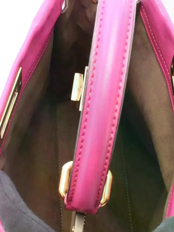Fendi 2000-2010 Medium Leather Peekaboo Iconic Satchel - Pink