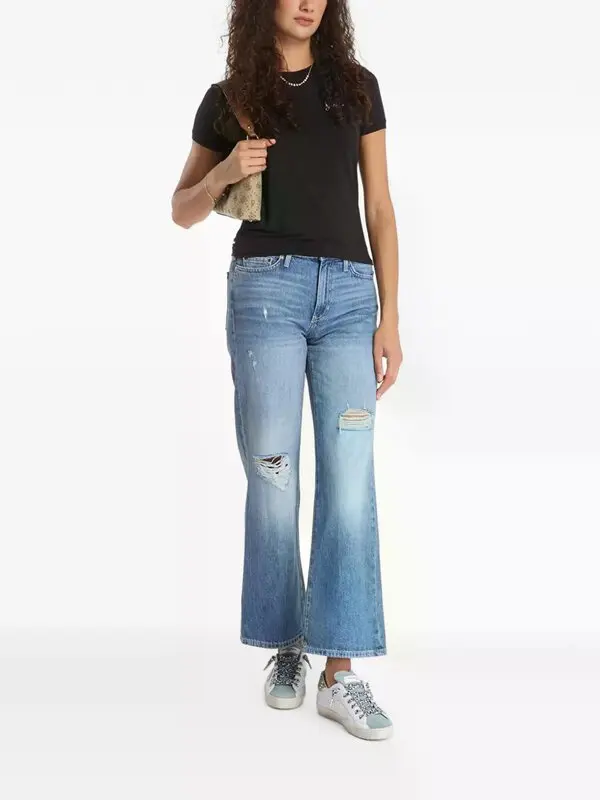 Guess Distressed Wide-leg Jeans
