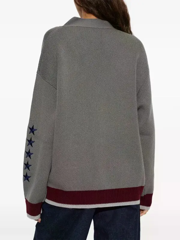 Off-White Logo-patch Wool Cardigan