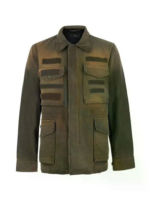 Amiri Faded Multi-pocket Cotton Jacket - Green
