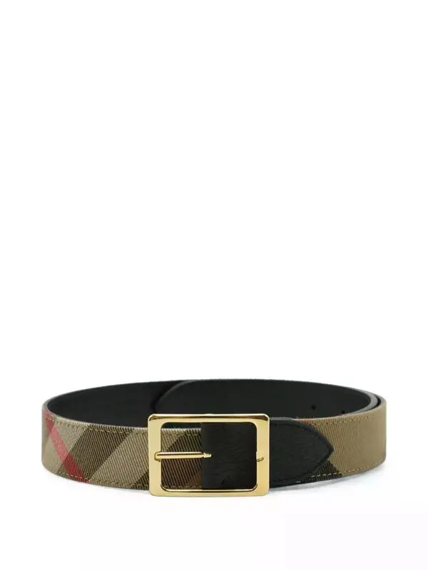 Burberry Check-print Buckle-fastening Belt - Neutrals