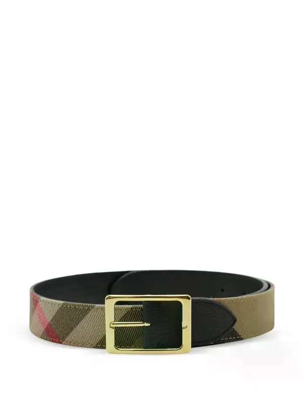 Burberry Check-print Buckle-fastening Belt - Neutrals